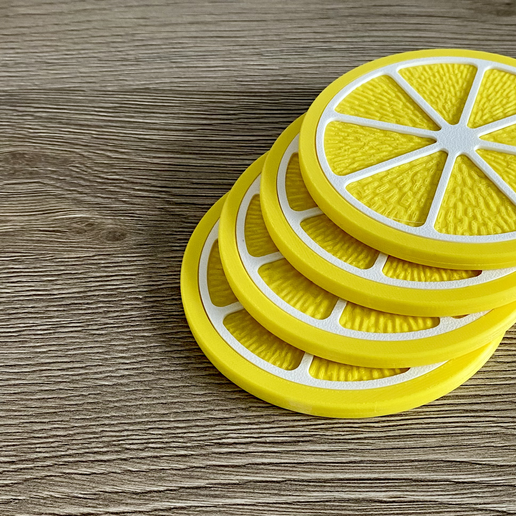🟡 Lemon Slice Coaster – STL Files for 3D Printing・ STL File for 3D ...