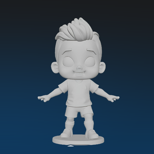 ⚽ Cristiano Ronaldo Chibi - Cute Soccer GOAT Figure・ STL File for 3D ...