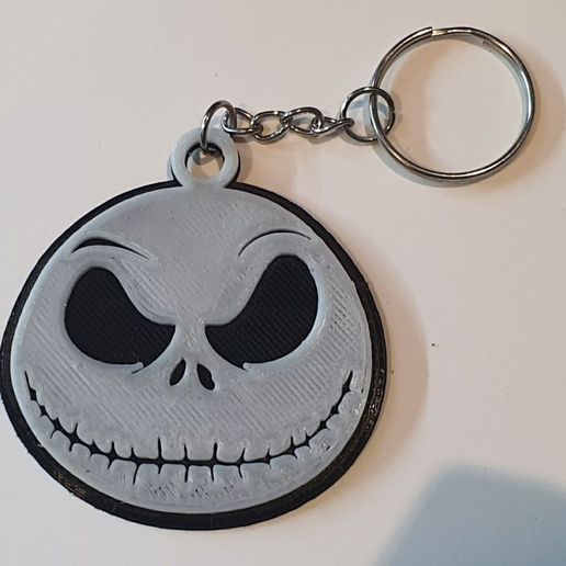 STL file jack skellington key ring key chain 🔑 ・3D printer design to ...