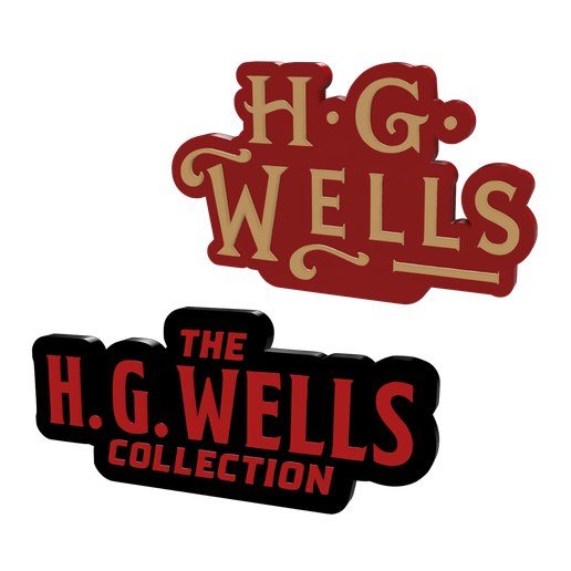 🖼️ 3D MULTICOLOR LOGO/SIGN - H.G. Wells・ STL File for 3D printing・Cults
