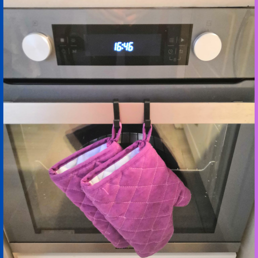 🧤 Oven Handle Glove Hook・ STL File for 3D printing・Cults