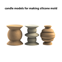 Download 7 3D models from candle models for making silicone mold listed by ako3d • 3D printer ...