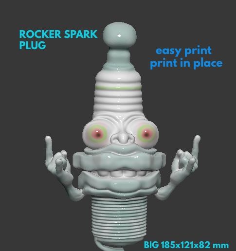 🔌 HUGE ROCKER SPARK PLUG ROCKER SPARK PLUG・ STL File for 3D printing・Cults