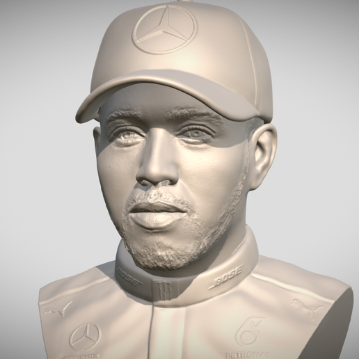 👤 Lewis Hamilton bust for 3D printing・Archivo STL Gratis para Impresión ...