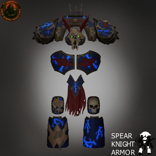 🔨 Condes Nocturnos Spear Warden Mecha-Knight Armor・Archivo 3D para ...