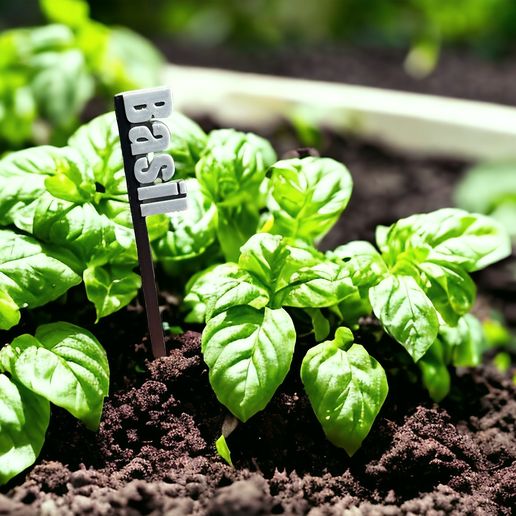 🌿 3D Printable Basil Plant Tag – Lush Multi-Color & STL Files for ...