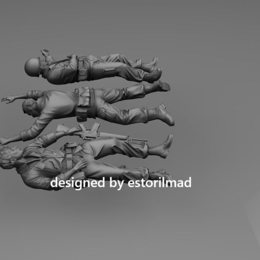🫡 3-PACK WOUNDED US SOLDIER VIETNAM M113・ STL File for 3D printing・Cults
