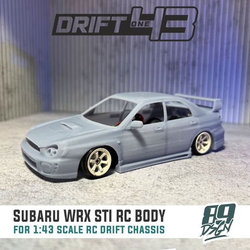 🚗 Subaru WRX STI body for 1:43 scale rc drift chassis・ STL File for 3D ...