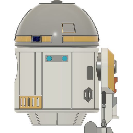 STL file STAR WARS BLACK SERIES - CHEEP (CH-33P) ASTROMECH DROID (6 ...