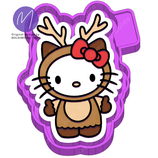 👋 Hello Kitty Reindeer Freshie STL Mold Housing・ STL File for 3D ...
