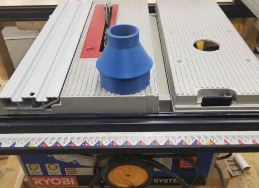 🪚 Ryobi BT3100 Table Saw Dust Port Adapter 4 Inch・Free 3D File for ・Cults