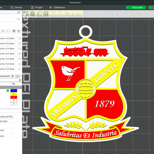 🗝️ EFL League Two Swindon Town Keychain Shield color printable and ...