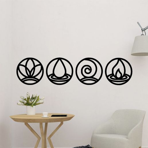 four elements wall art