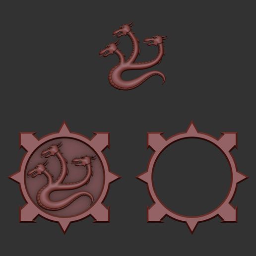STL file Hydra icon ♟ ・Design to download and 3D print・Cults