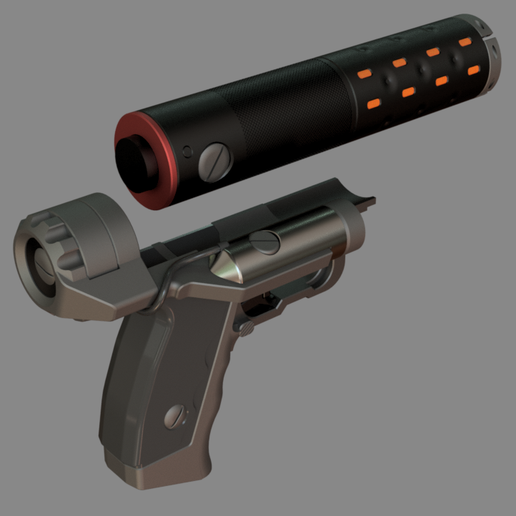 STL file -22B Chao Smart Pistol | Cyberpunk 2077 | 3D printable replica ...