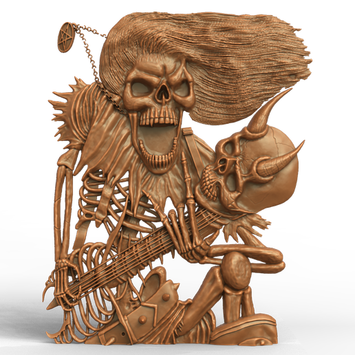 3D file 3D Model STL File for CNC Router Laser & 3D Printer 4215 Skull ...