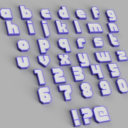🪞 TWITCH FONT TC (TINKERCAD COMPATIBLE) - CREATE ALL WORDS IN LED LAMPS ...