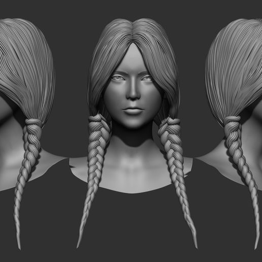♀️ 28 Female hair・ 3D File for 3D printing・Cults