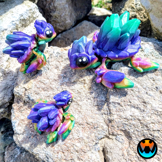 🐢 Gemstone Turtle, Precious Gem Turtle, Cinderwing3D, Print in Place ...