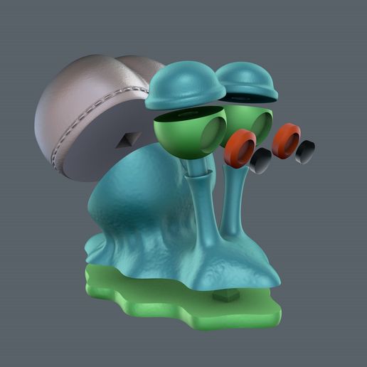 🐌 Funny Gary the Snail (Easy print and Easy Assembly)・ STL File for 3D ...