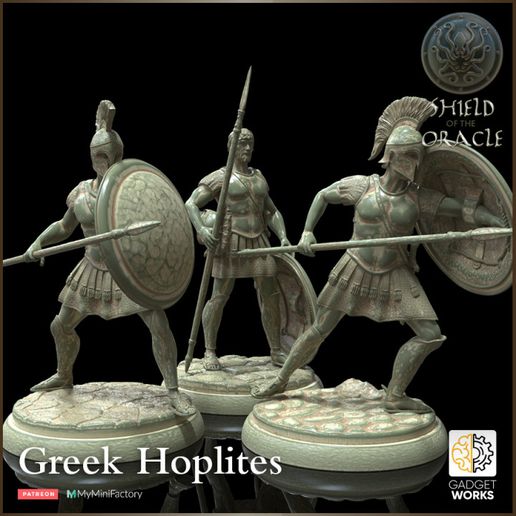 🏛️ Greek Hoplites - Shield of the Oracle・ 3D File for 3D printing・Cults