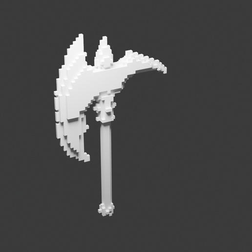 🪓 pixel axe・ OBJ File for ・Cults