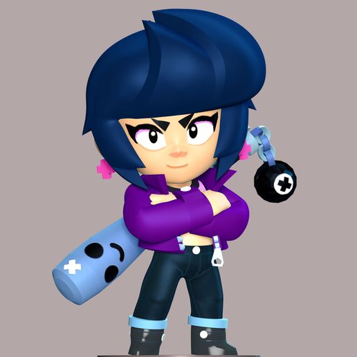 3D file Bibi - Brawl Stars 🌃 ・3D printing template to download・Cults