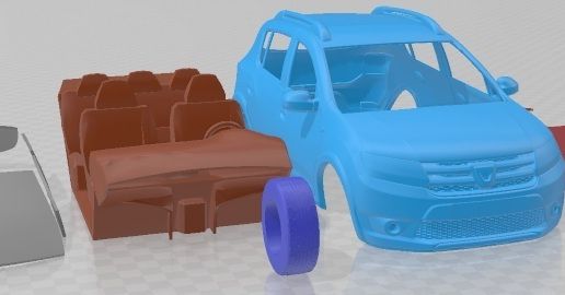 🚗 Dacia Sandero 2013 Stepway Printable Car・ 3D File for 3D printing・Cults