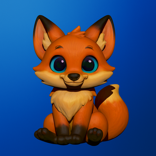 👶 Cute Baby Fox – 3D Printable STL Figurine・ STL File for 3D printing・Cults