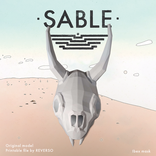 3D file Sable Ibexii Mask with stand (not wearable) 🎮 ・Model to ...
