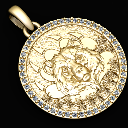 STL file HIP HOP WOLF COIN PENDANT 3D PRINTABLE MODEL 🐺 (OBJ)・Model to ...