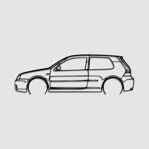 STL file Volkswagen Golf 4 R32 DXF SVG STL For laser cutting Commercial ...