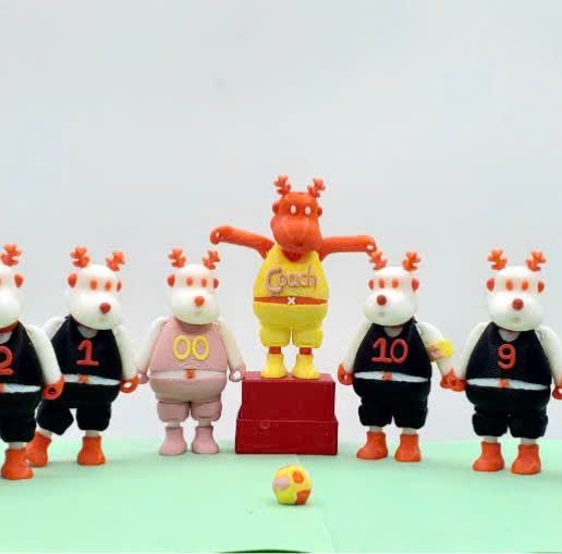 ⚽ ARTICULATED TOY REINDEER SOCCER TEAM, ARTICULATED CHRISTMAS CUTE ...