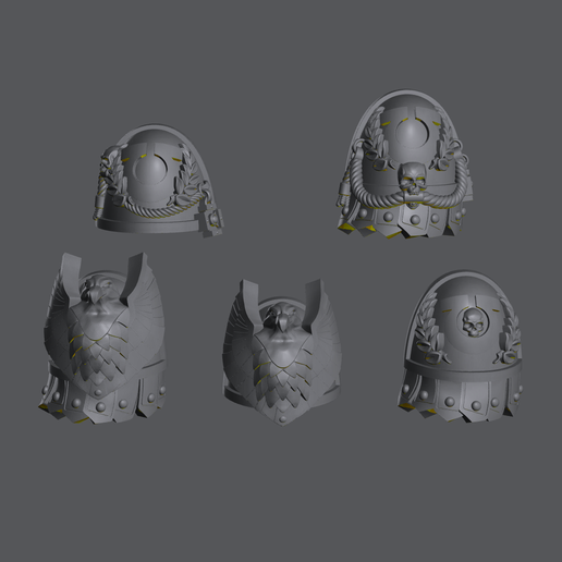 STL file Ultra blue shoulder pads 🛰 ・3D printable model to download・Cults