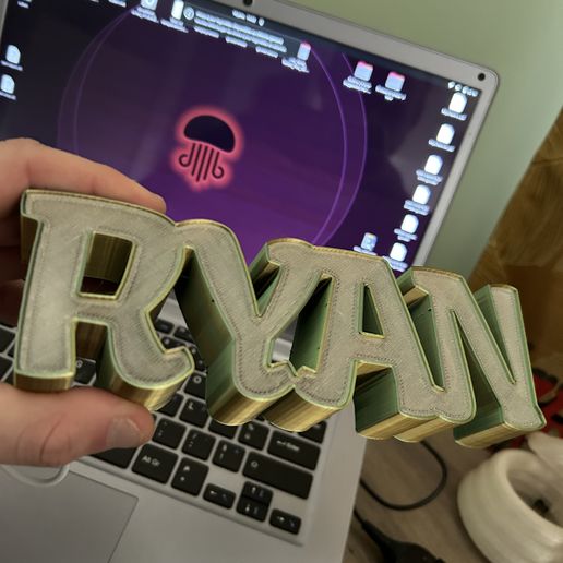 STL file First name light Ryan 🪞 ・3D printable design to download・Cults