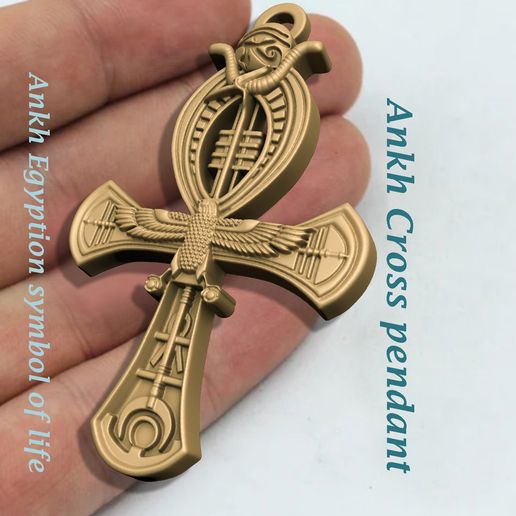 STL file Ankh Cross Pendant Ancient Egyptian symbol of life (OBJ)・3D ...