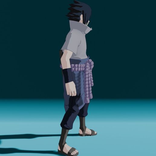 STL file Sasuke Low Poly 👨 (OBJ)・3D printable model to download・Cults