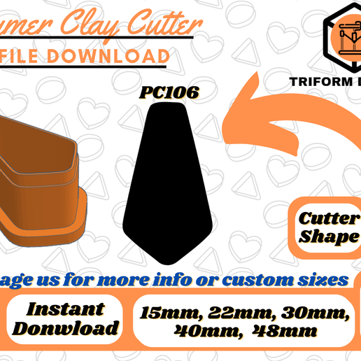 3D file Long Anchor Polymer Clay Cutter | PC106・3D printable model to download・Cults