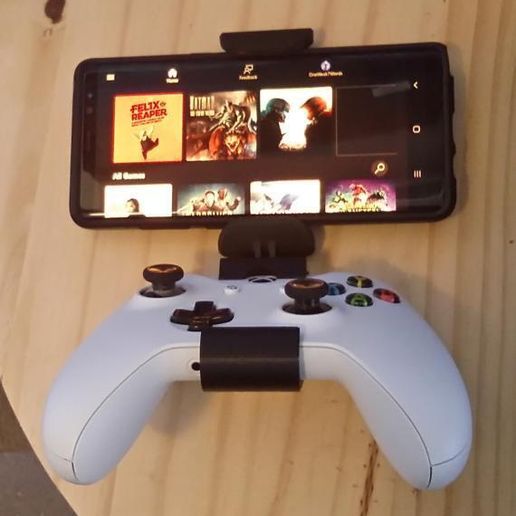 3D printed Xbox One S Controller Phone Mount with Modular Mounting ...
