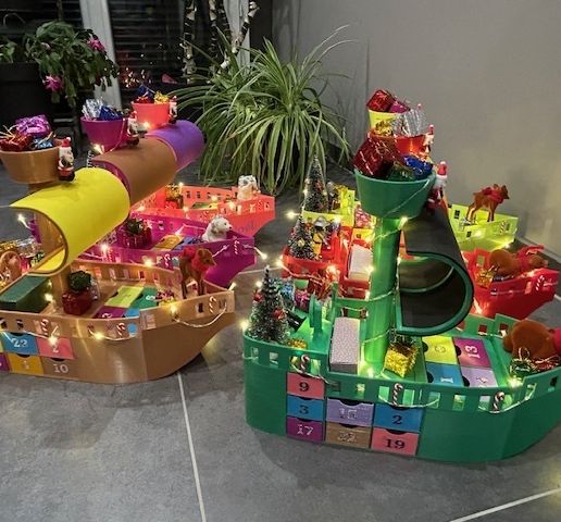 3D file Advent calendar boat 📅 ・3D print design to download・Cults