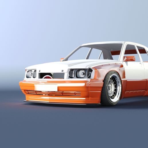 🚗 Mercedes Benz 190E PANDEM Body kit and WHEELS 1/24 scale・ 3D File for ...
