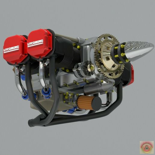 🛩️ LYCOMING O-360 - CESSNA 172 - AIRPLANE ENGINE・ STL File for 3D ...