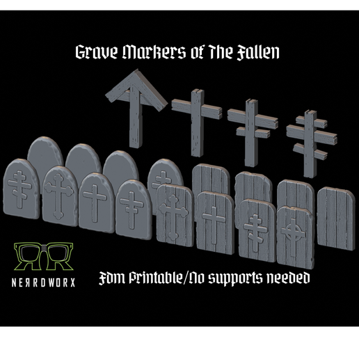 🎲 Trench Crusade-Head stones and Grave markers FDM printable・Бесплатный ...