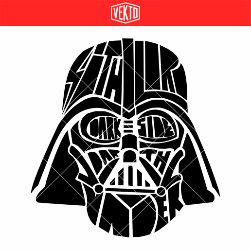 darth vader head vector