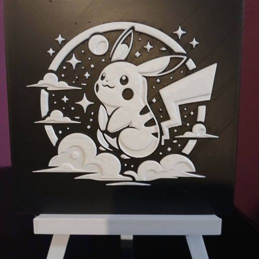 🎨 Hueforge Pokémon Pikachu without AMS・Fichier 3MF pour Impression 3D・Cults