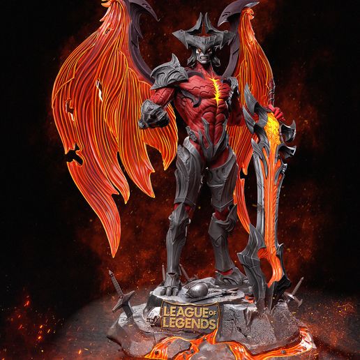 🎨 Aatrox League of Legends Statue 3D Print Model・ STL File for 3D ...