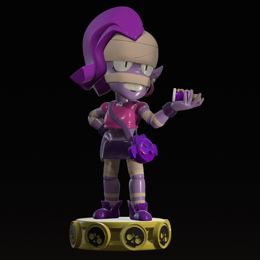 🌃 Brawl stars EMZ Character. Mobile game. Fan sculpt. 3d model, 3d ...