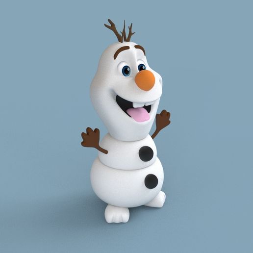 ☃️ Disney Frozen Olaf - Cute Snowman・Free STL File for 3D printing・Cults