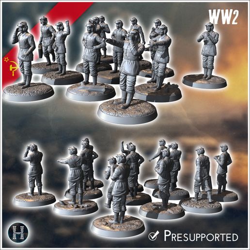 🪖 Set of 15 Soviet Soviet tank crews USSR WW2 (6) - Soviet army WW2 ...