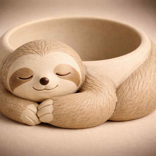 🦥 Sloth Home Design Bowl – Cup & Fruit Holder – Modern Decorative ...